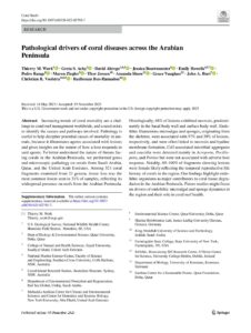 Pathological drivers of coral diseases across the Arabian Peninsula ...